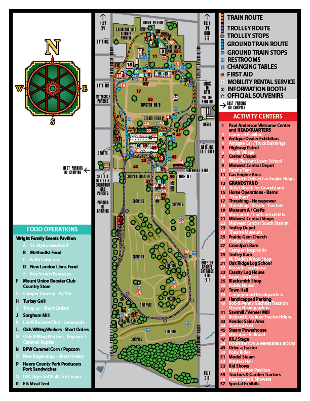 Ground Map of the Reunion - Midwest Old Settlers & Threshers Association